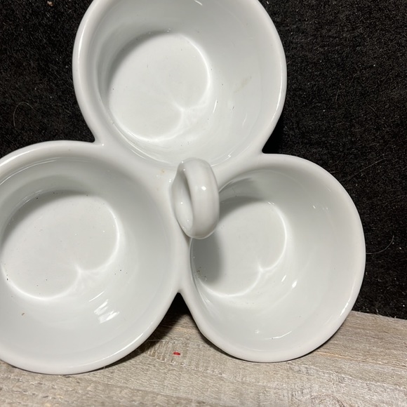 Pier 1 | Dining | Pier White Ceramic Triple Condiment | Poshmark